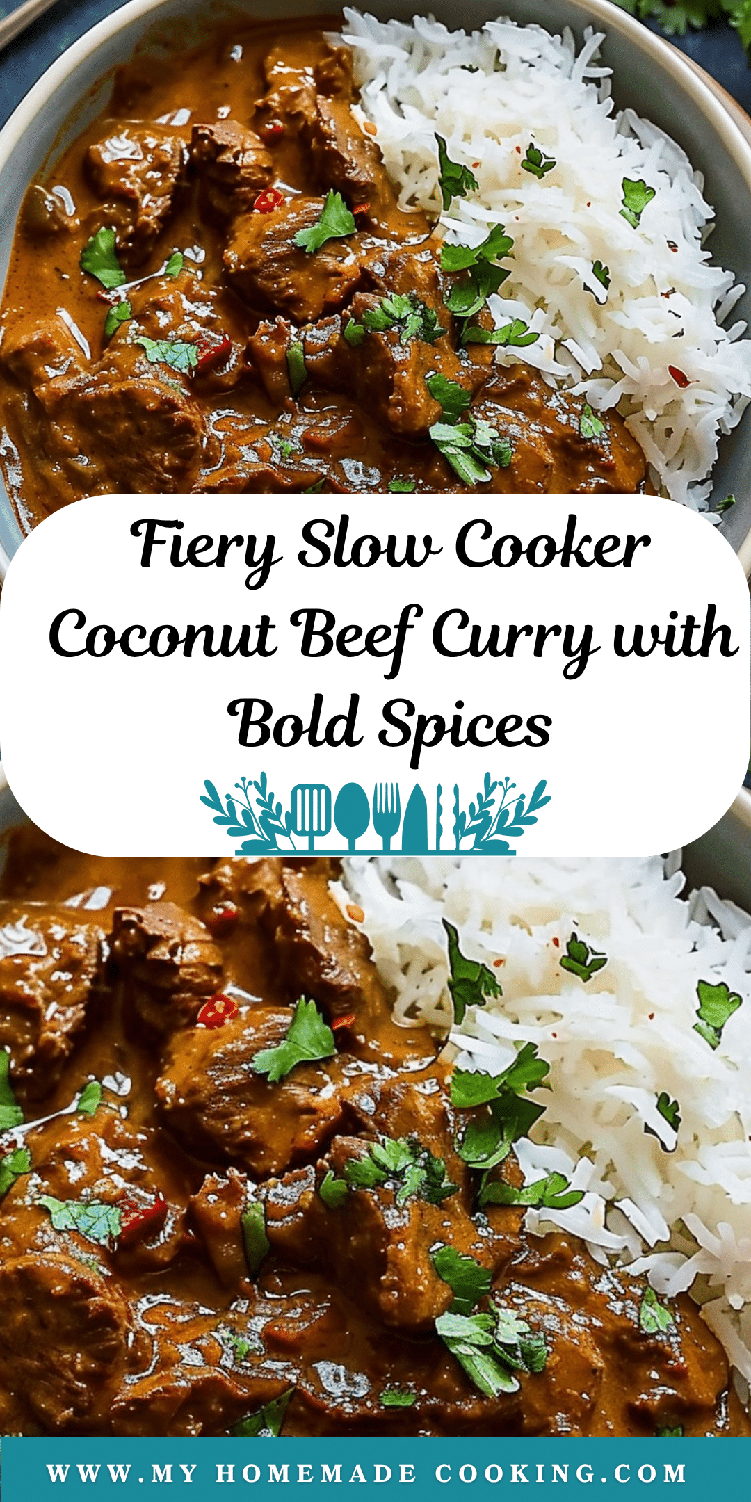 Fiery Slow Cooker Coconut Beef Curry | My Homemade Cooking