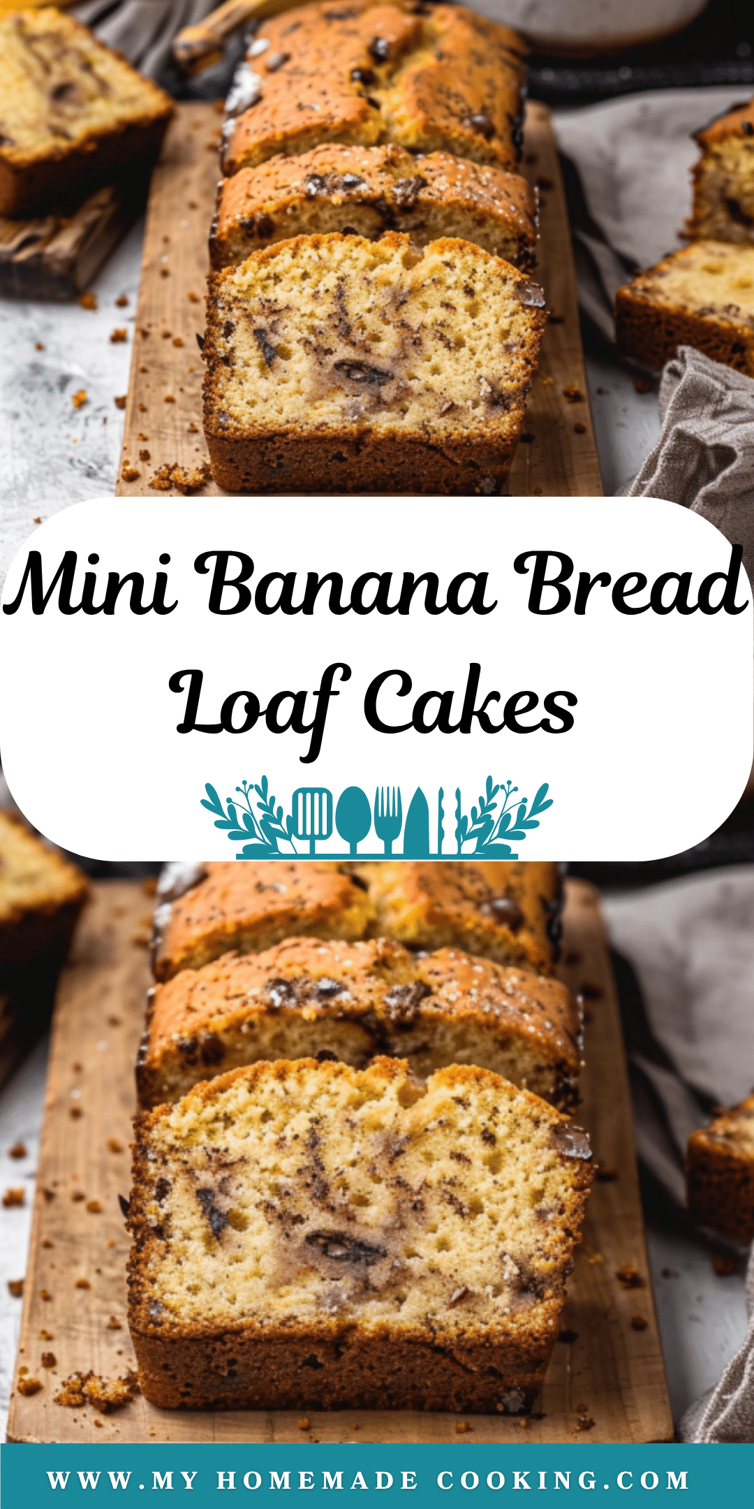 Mini Banana Bread Loaf Cakes | My Homemade Cooking