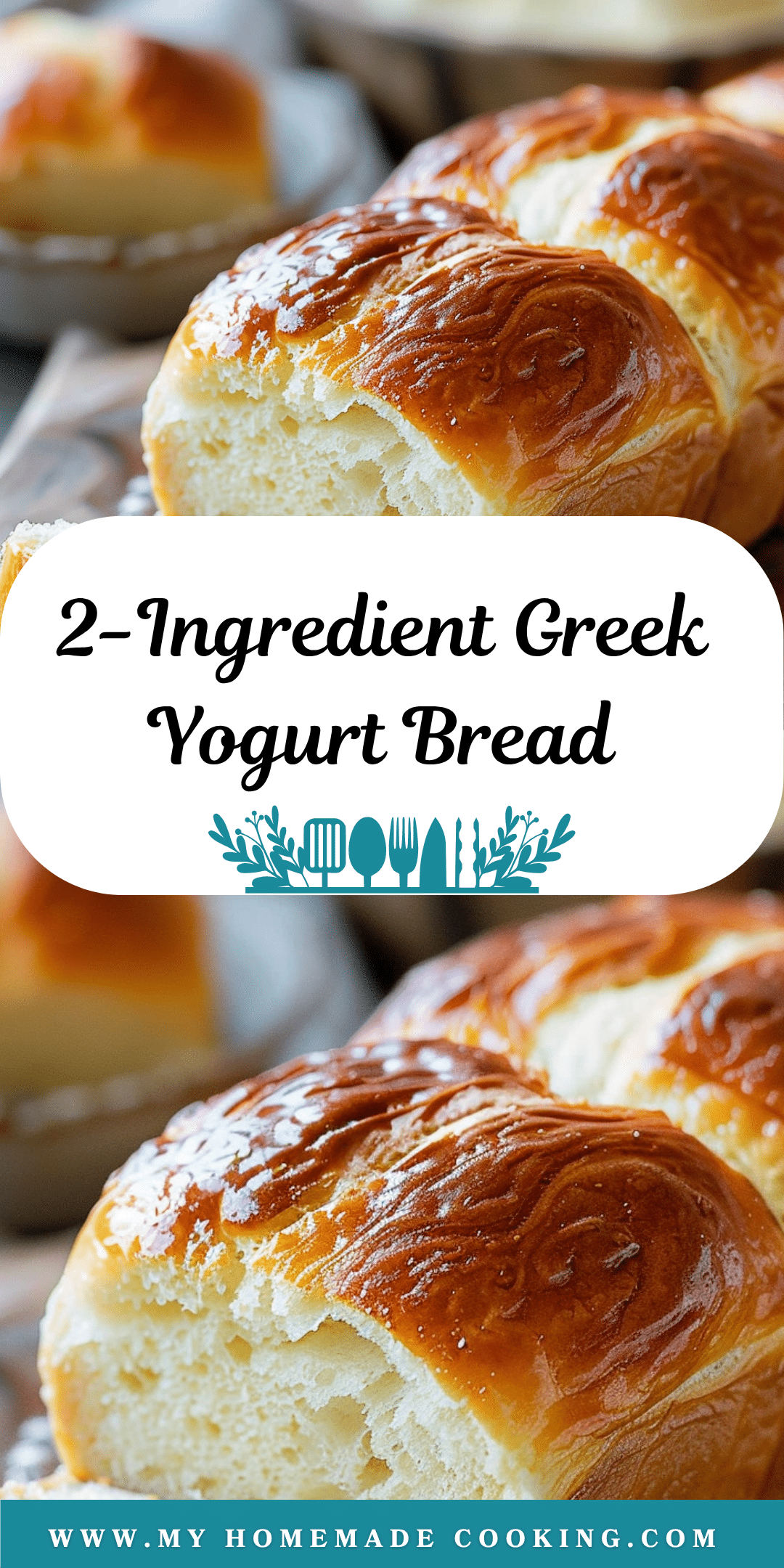2-Ingredient Greek Yogurt Bread | My Homemade Cooking
