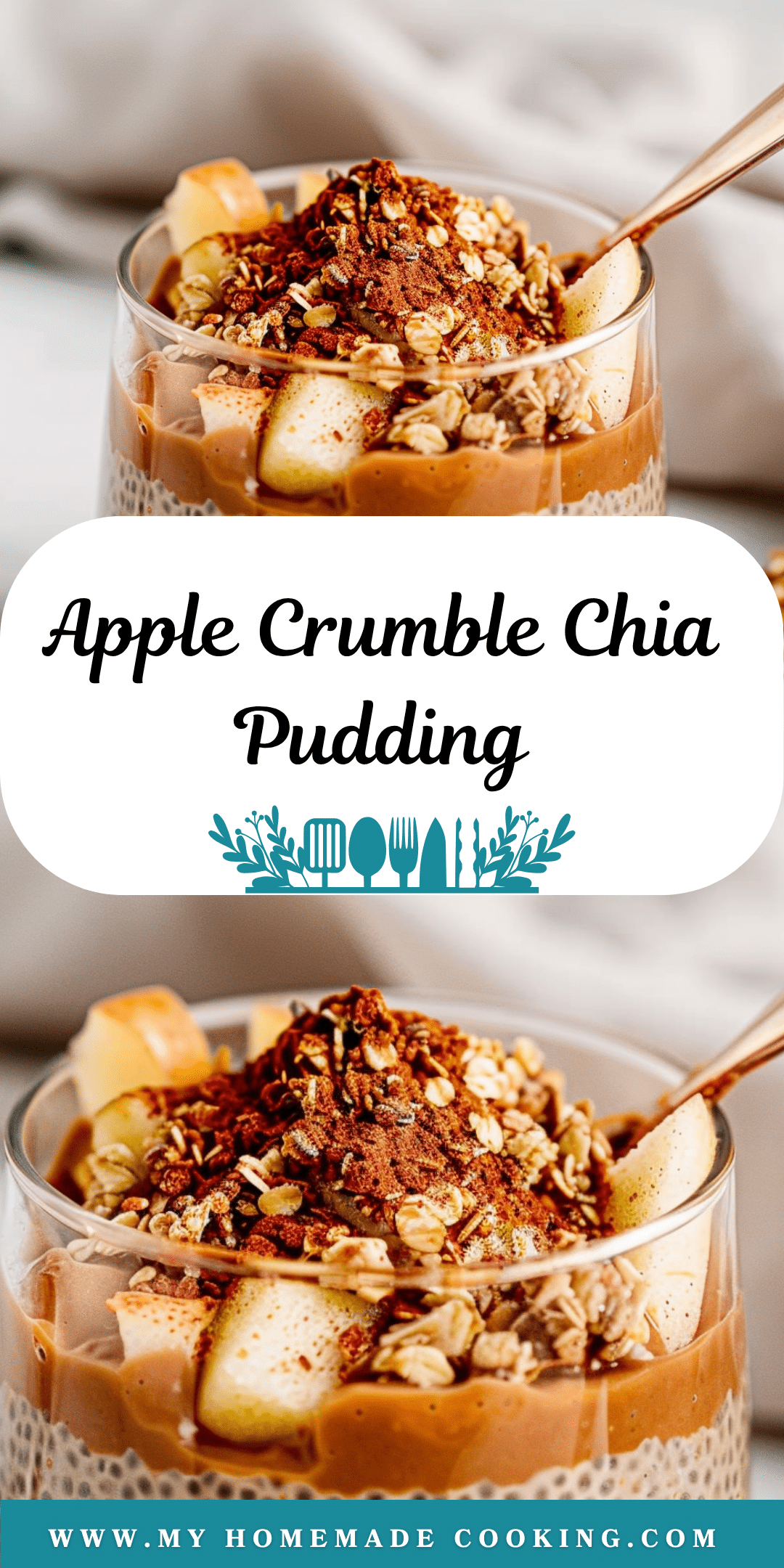 Apple Crumble Chia Pudding | My Homemade Cooking