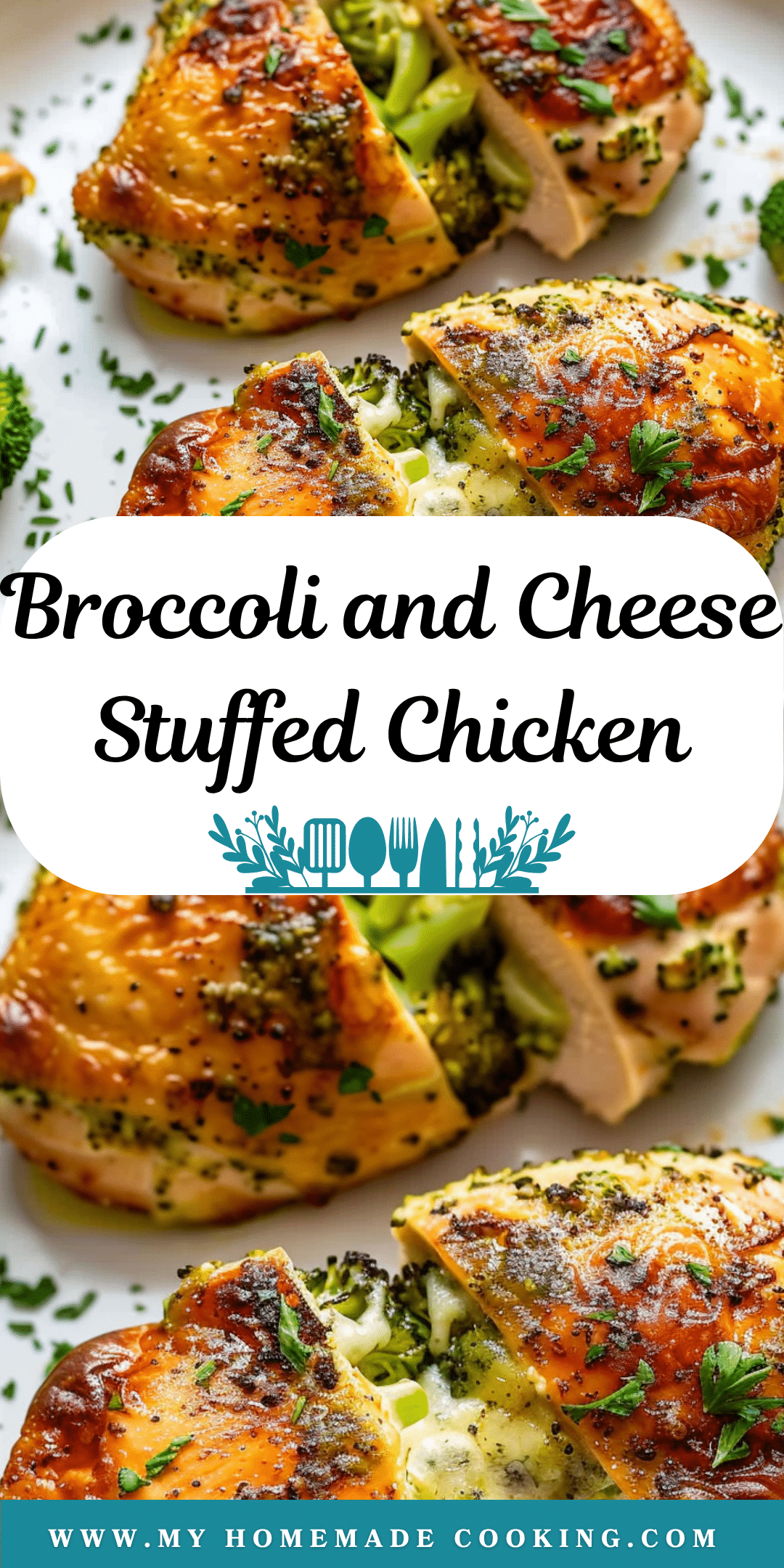 Broccoli and Cheese Stuffed Chicken | My Homemade Cooking