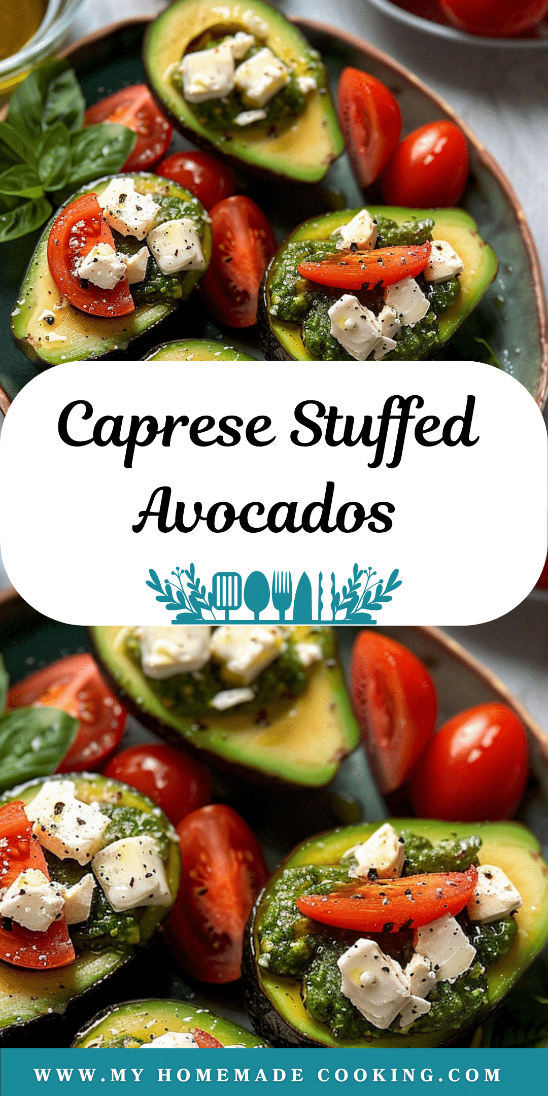 Caprese Stuffed Avocados | My Homemade Cooking