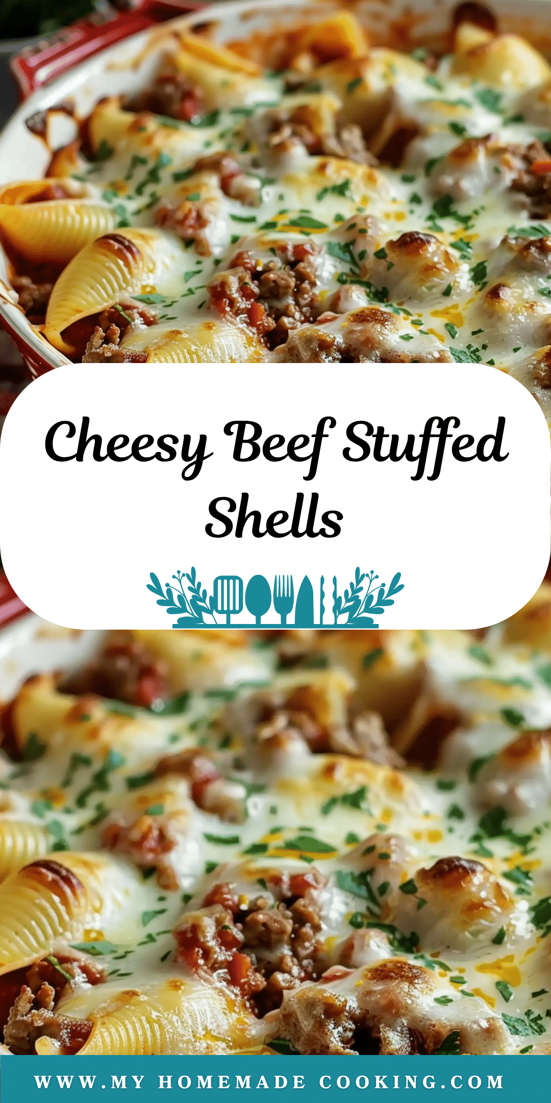 Cheesy Beef Stuffed Shells | My Homemade Cooking