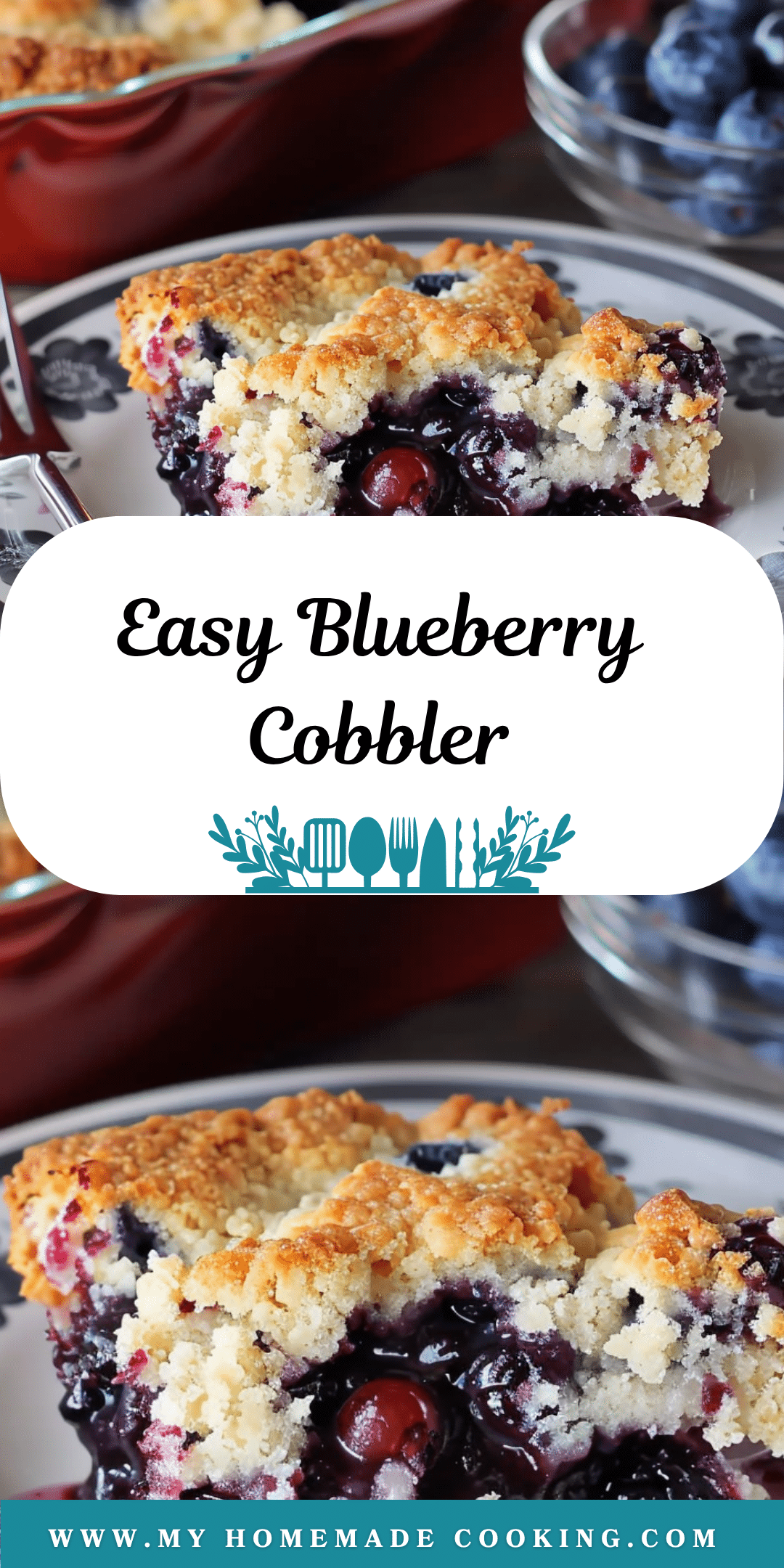 Easy Blueberry Cobbler | My Homemade Cooking