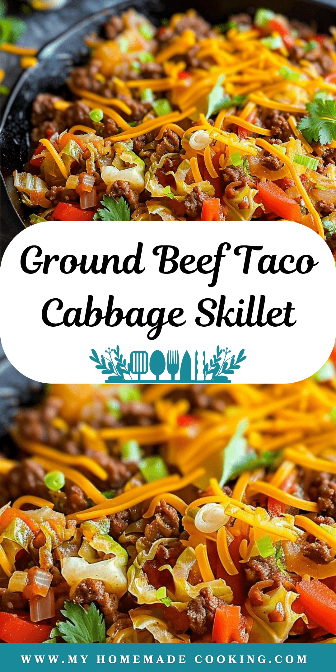 Ground Beef Taco Cabbage Skillet | My Homemade Cooking