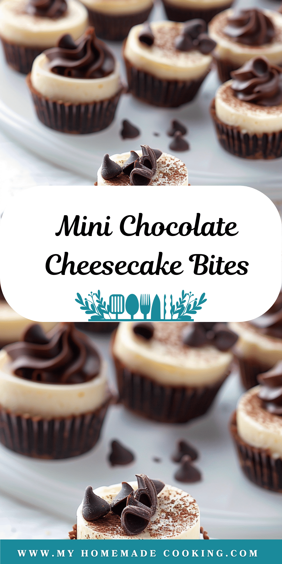 Mini Chocolate Cheesecake Bites | My Homemade Cooking