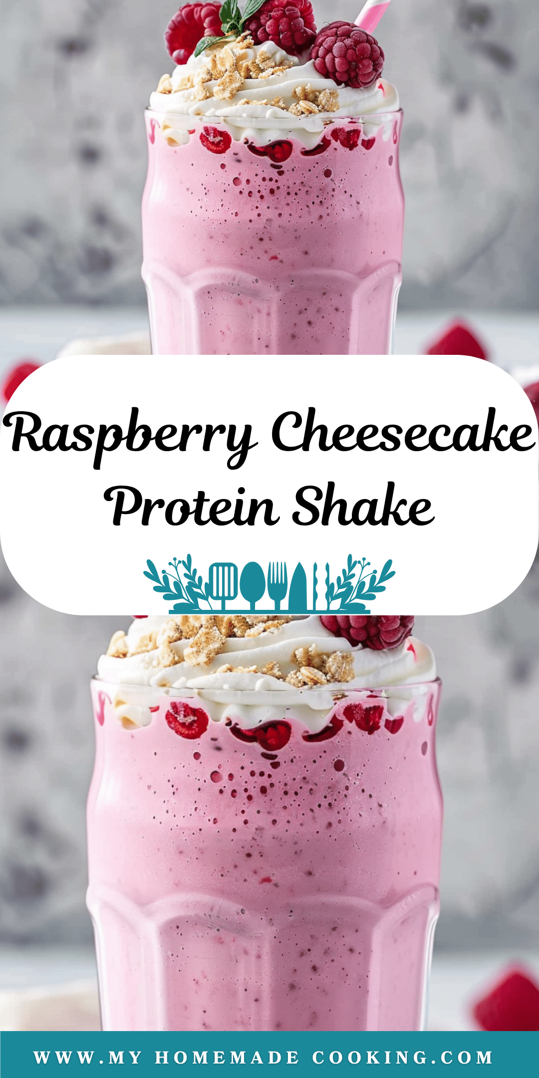 Raspberry Cheesecake Protein Shake | My Homemade Cooking