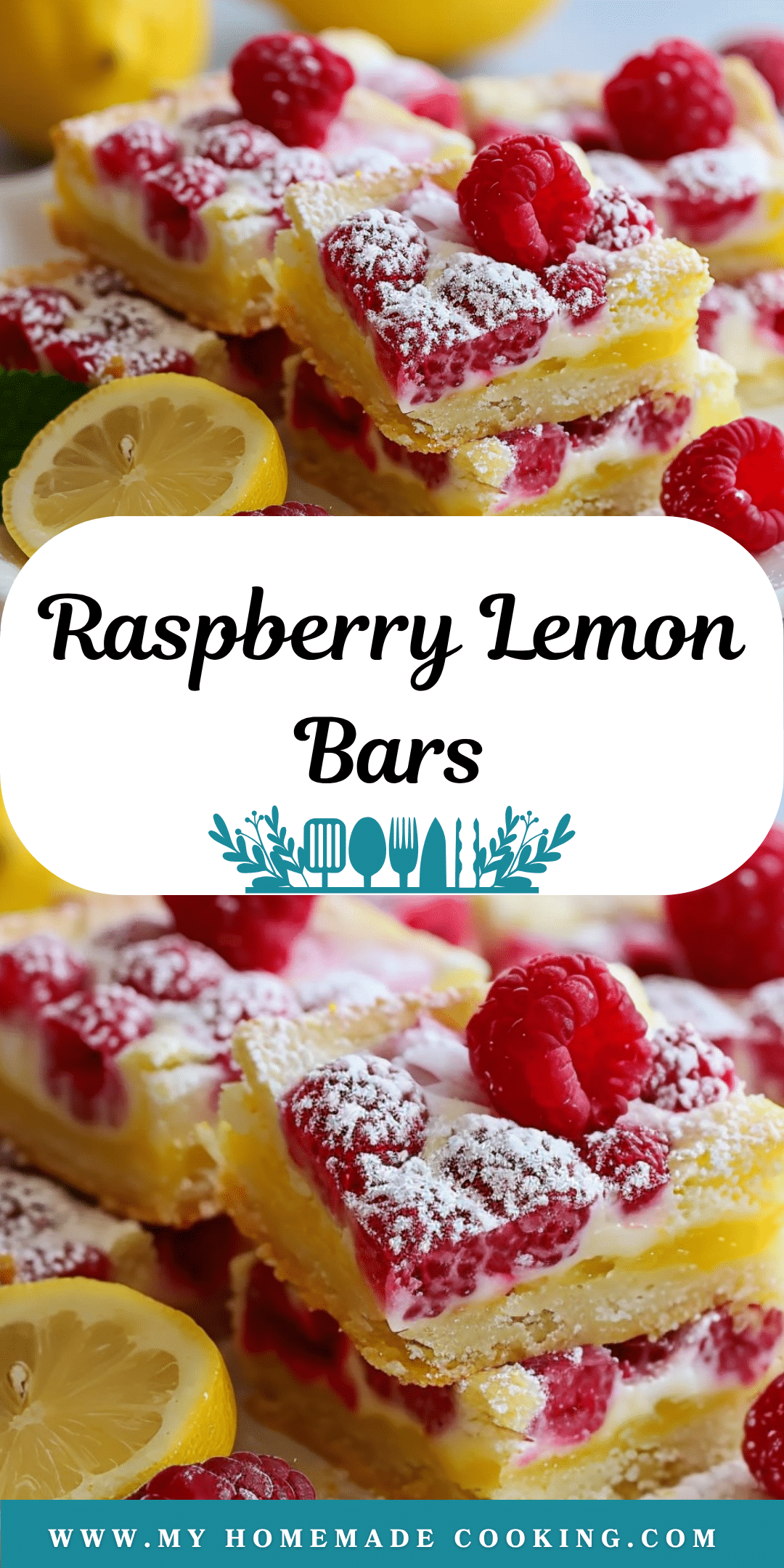 Raspberry Lemon Bars | My Homemade Cooking