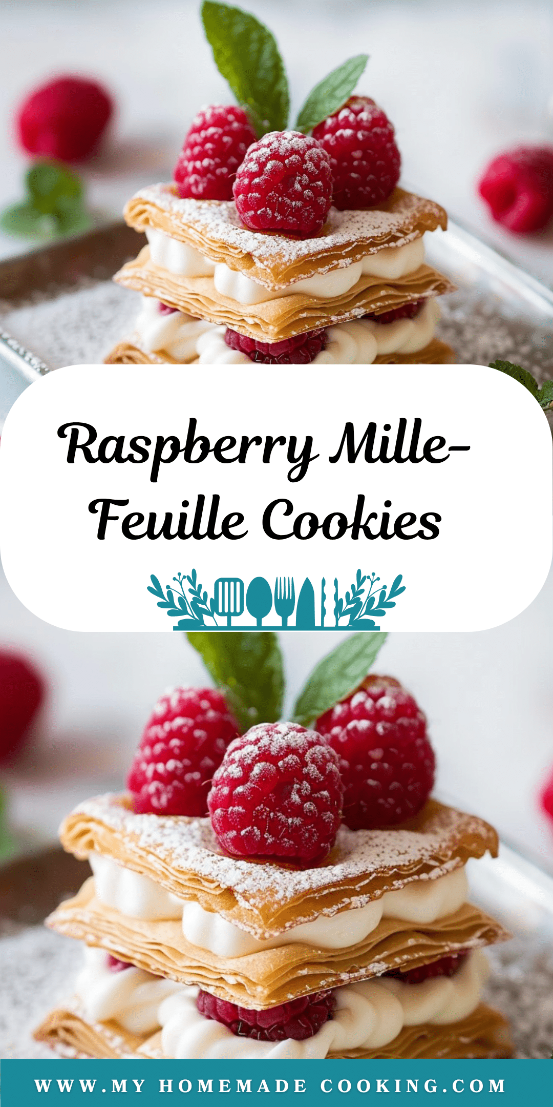 Raspberry Mille-Feuille Cookies | My Homemade Cooking
