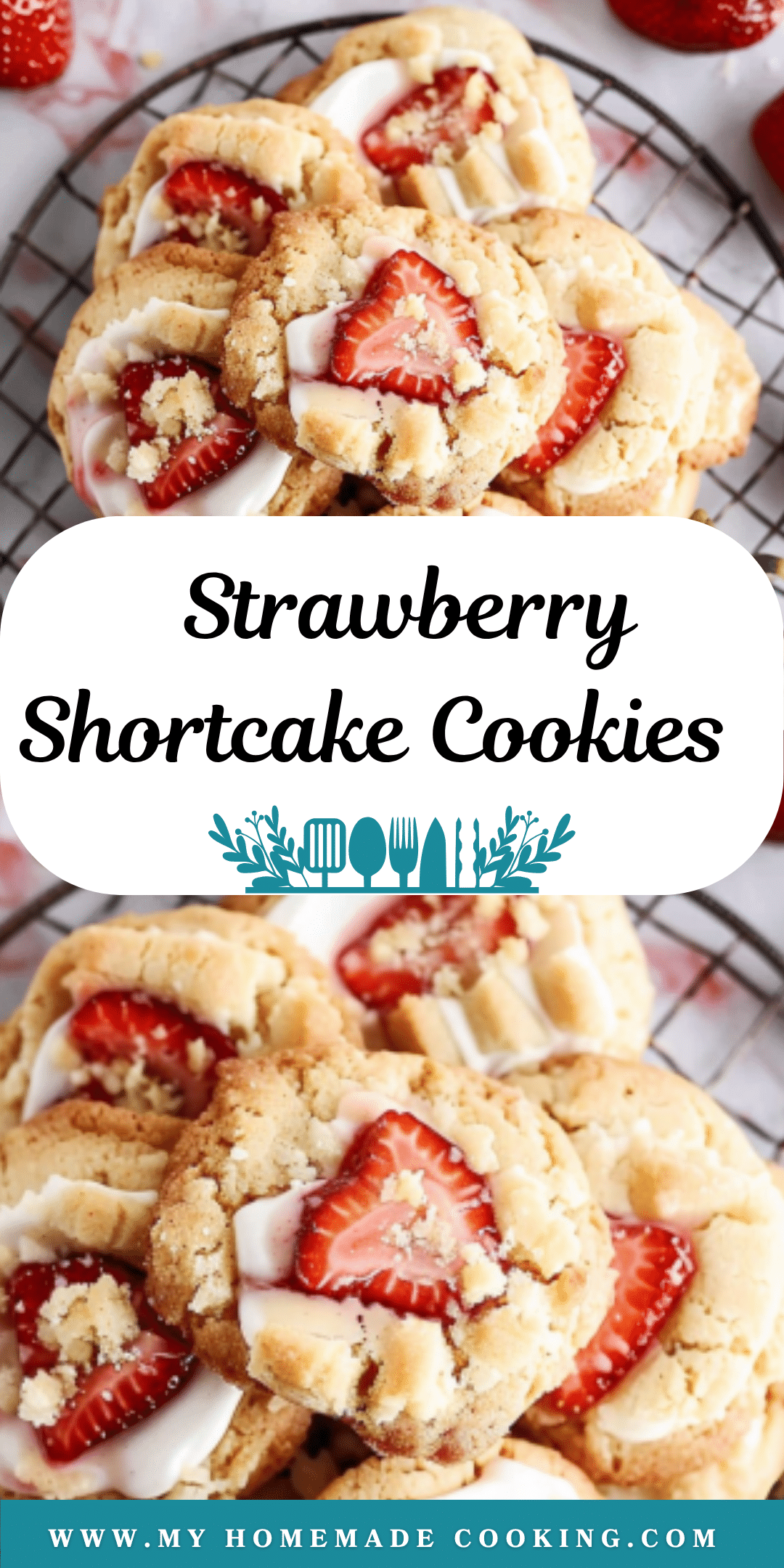 Strawberry Shortcake Cookies | My Homemade Cooking