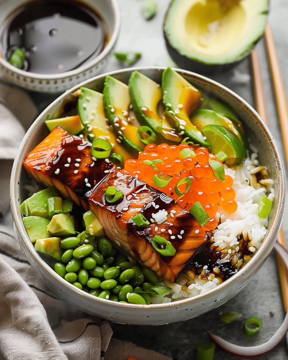 Teriyaki Salmon Bowl | My Homemade Cooking
