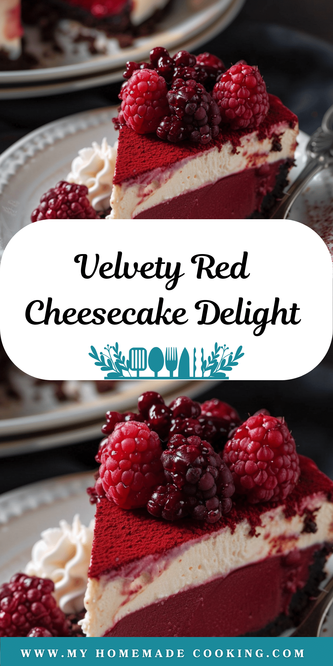 Velvety Red Cheesecake Delight | My Homemade Cooking