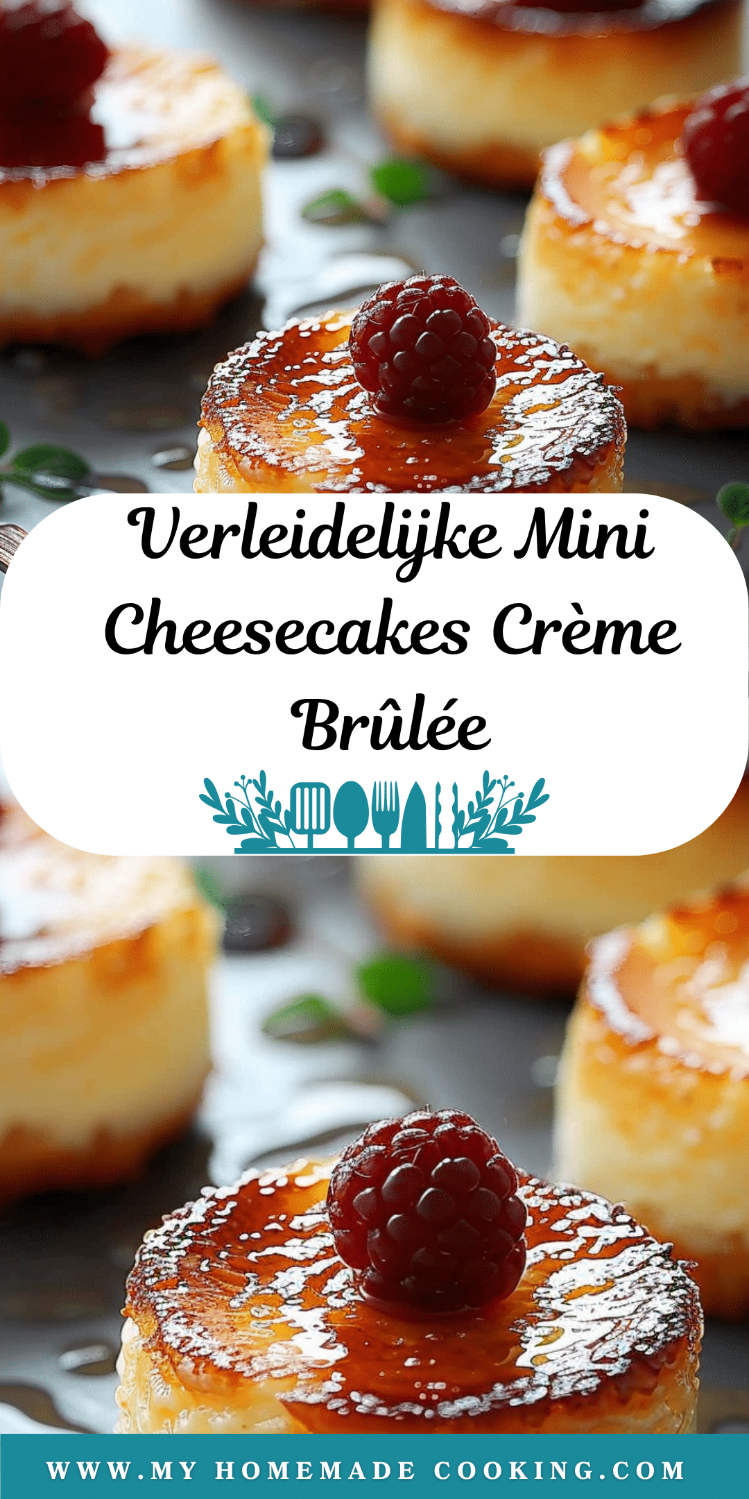 Verleidelijke Mini Cheesecakes Crème Brûlée | My Homemade Cooking