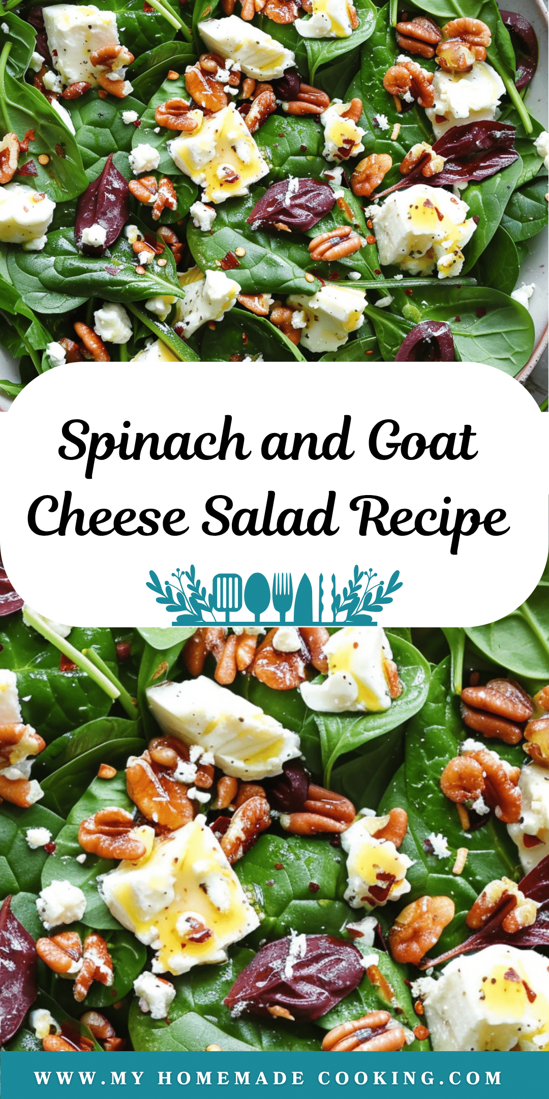 Delightful Autumn Spinach and Goat Cheese Salad | My Homemade Cooking