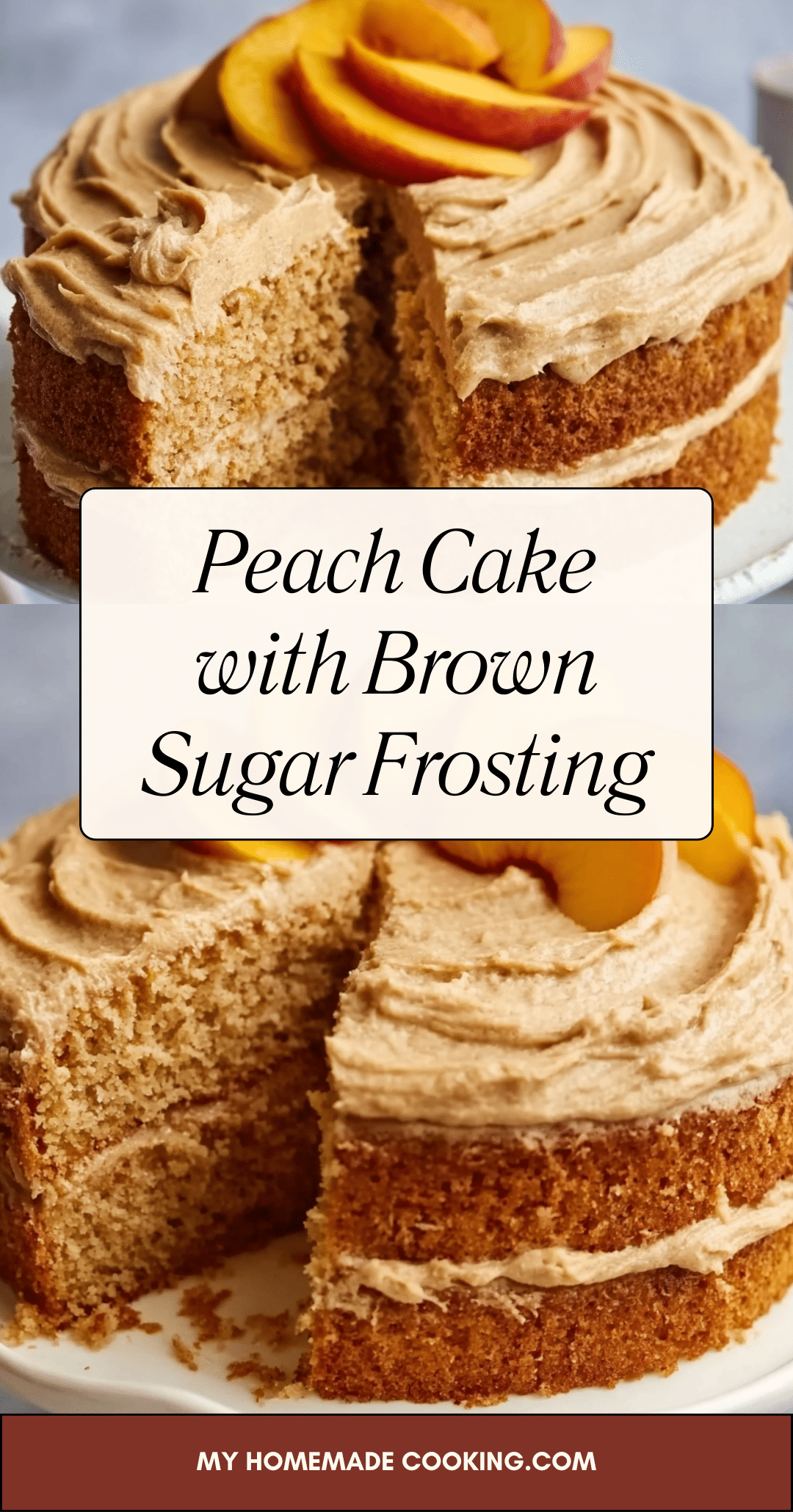 Peach Cake with Brown Sugar Frosting - Irresistible Summer Dessert