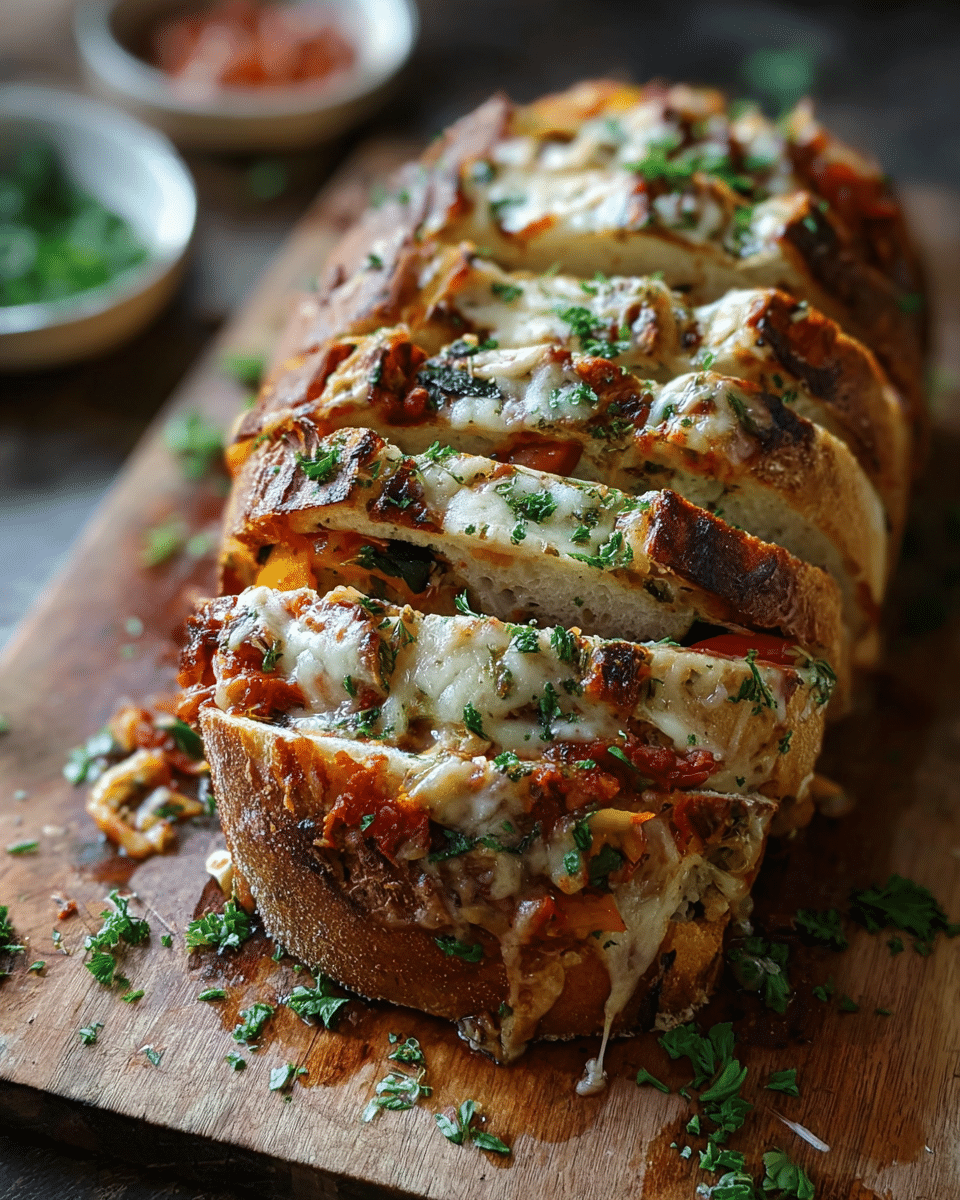 Stuffed Italian Bread Recipe - Irresistible Italian Cheeses & Savory ...