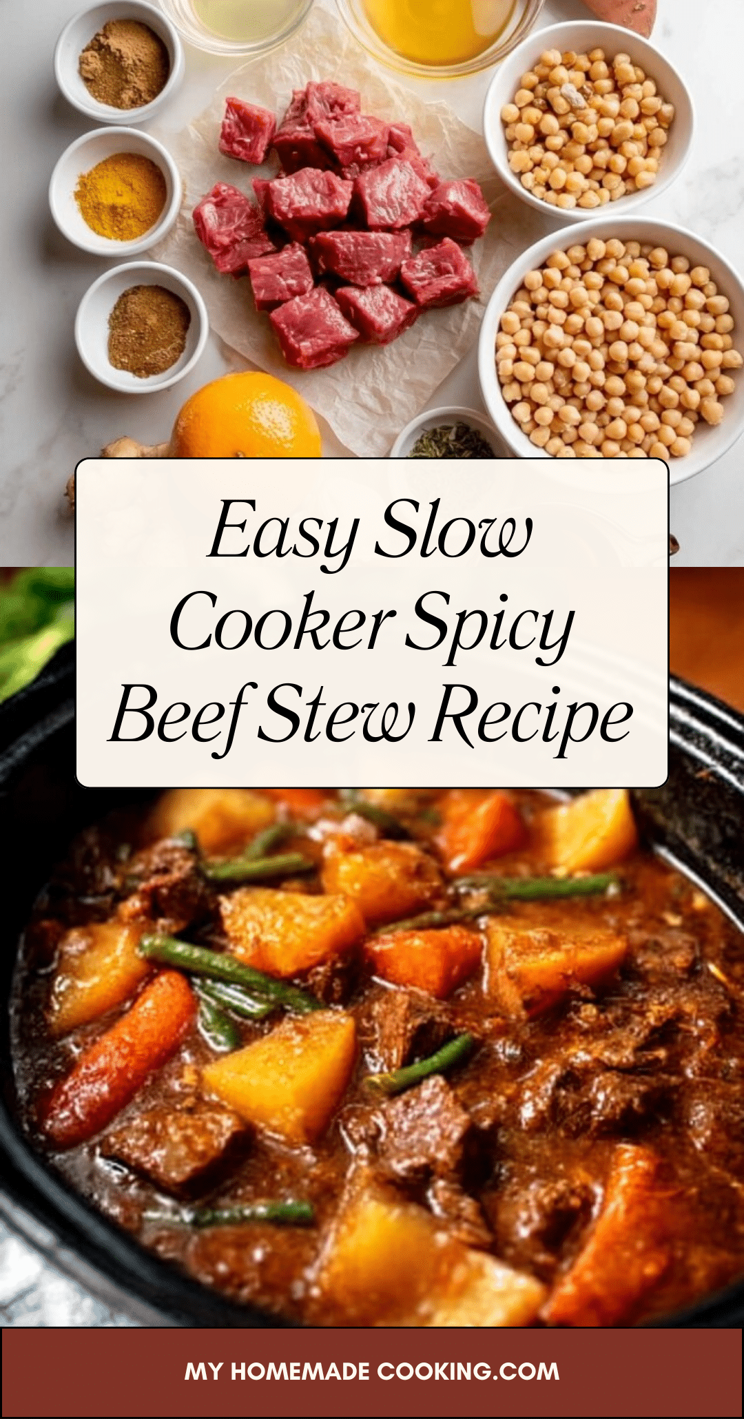 Spicy Beef Stew Slow Cooker Recipe | Warm & Hearty Comfort
