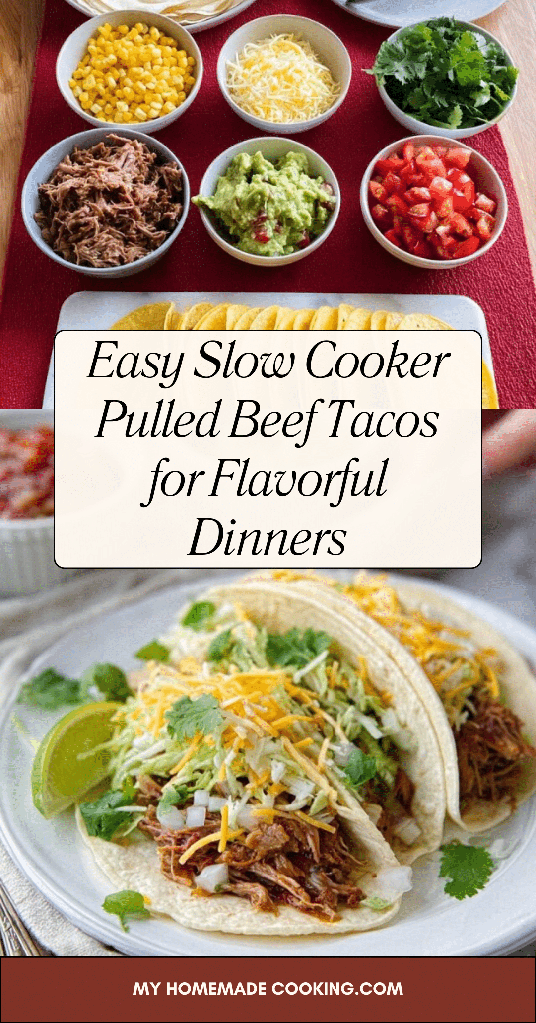 Slow Cooker Pulled Beef Tacos | Juicy, Easy & Flavorful