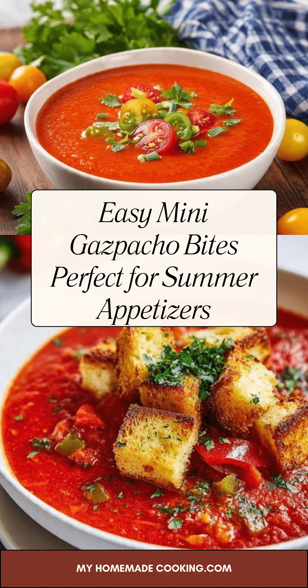 Mini Chilled Gazpacho: Refreshing Summer Spanish Cold Soup