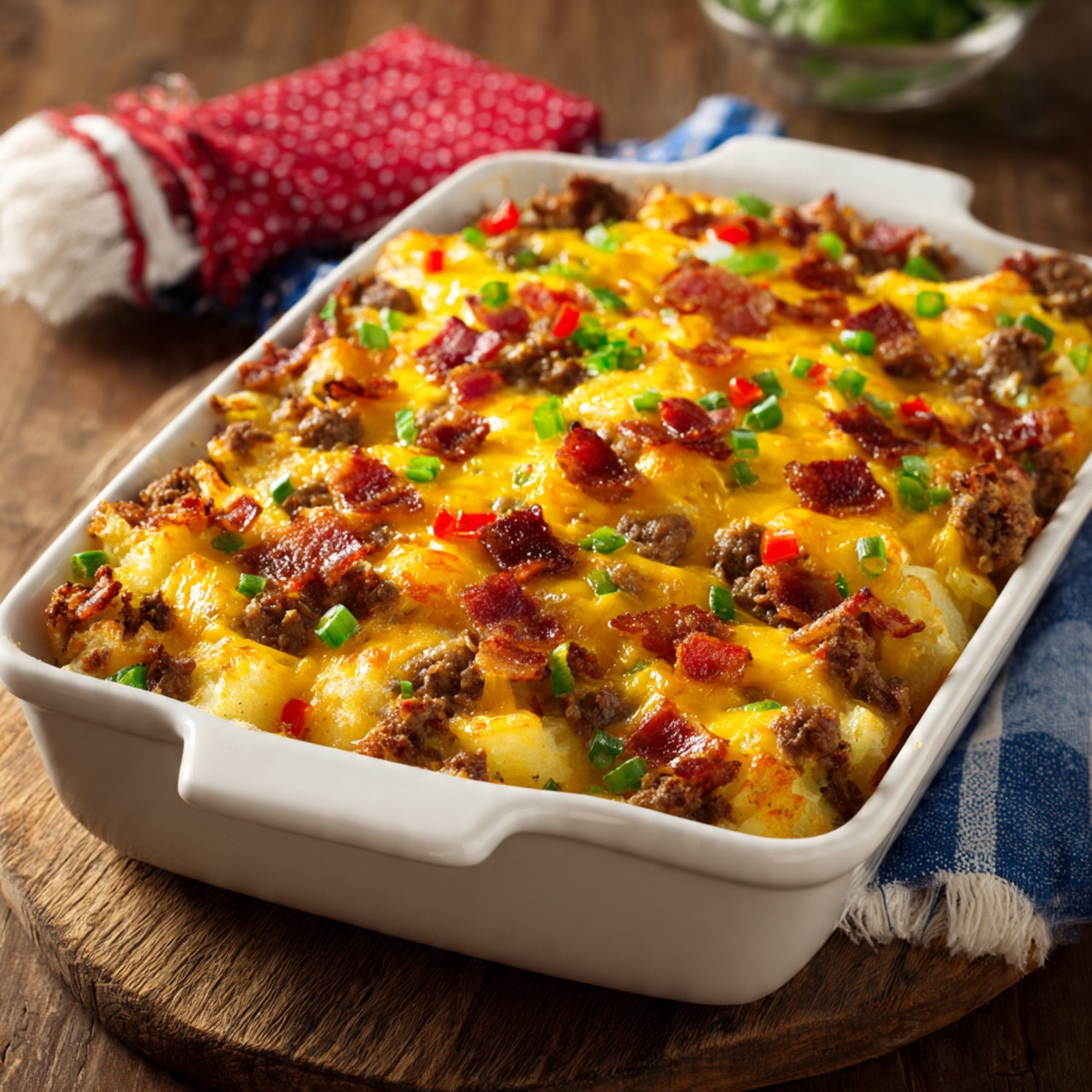 Fully Loaded Cheesy Breakfast Casserole: Delicious Morning Heaven