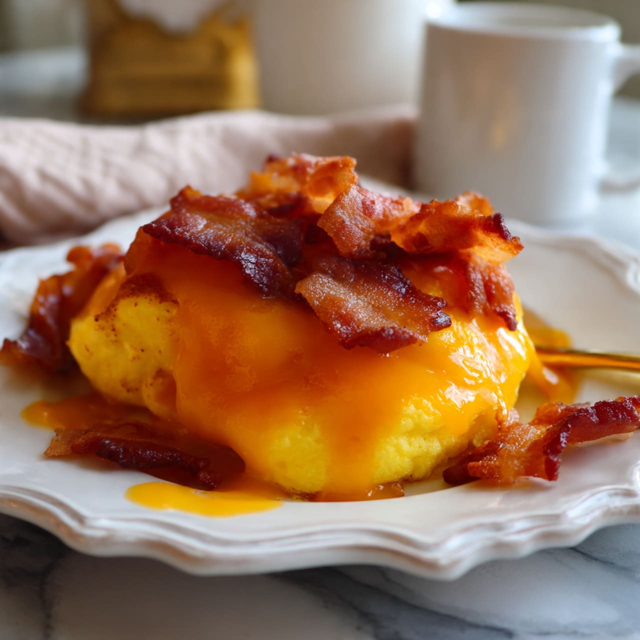 Bacon Breakfast Bubble Bake - Hearty and Cheesy Breakfast Casserole