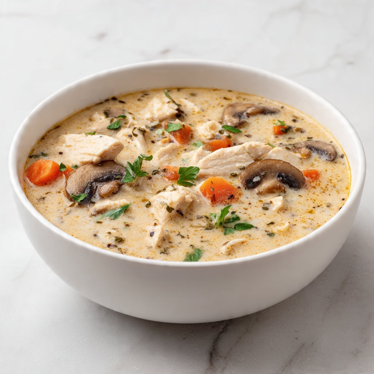 Creamy Chicken and Mushroom Soup – Cozy & Delicious Comfort Food